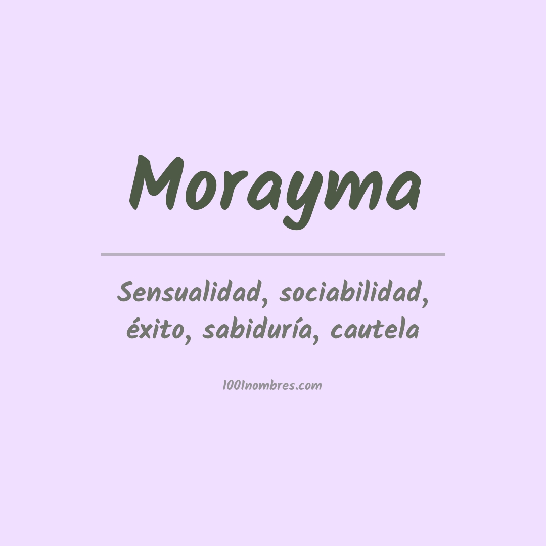 Significado del nombre Morayma