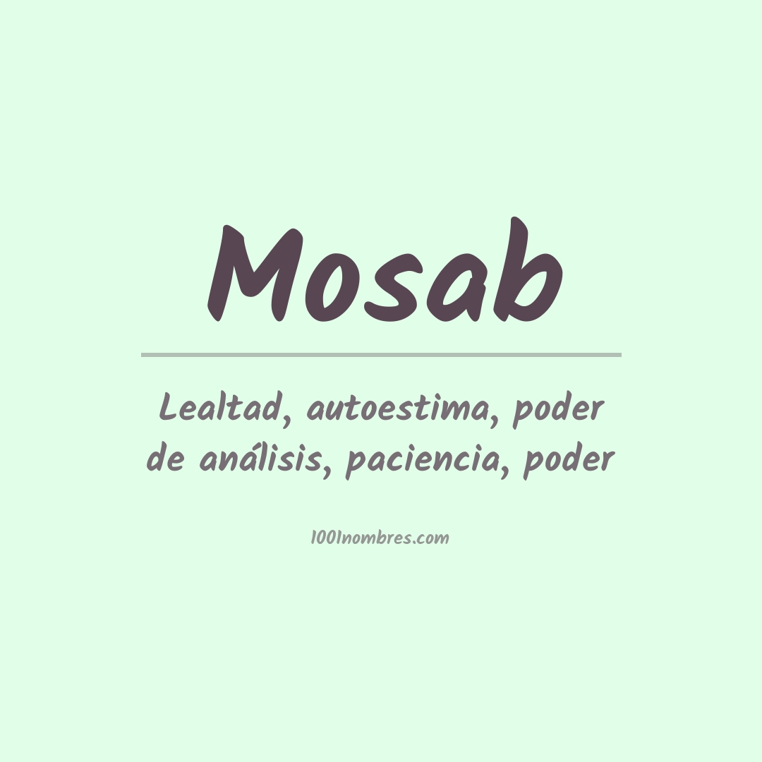 Significado del nombre Mosab