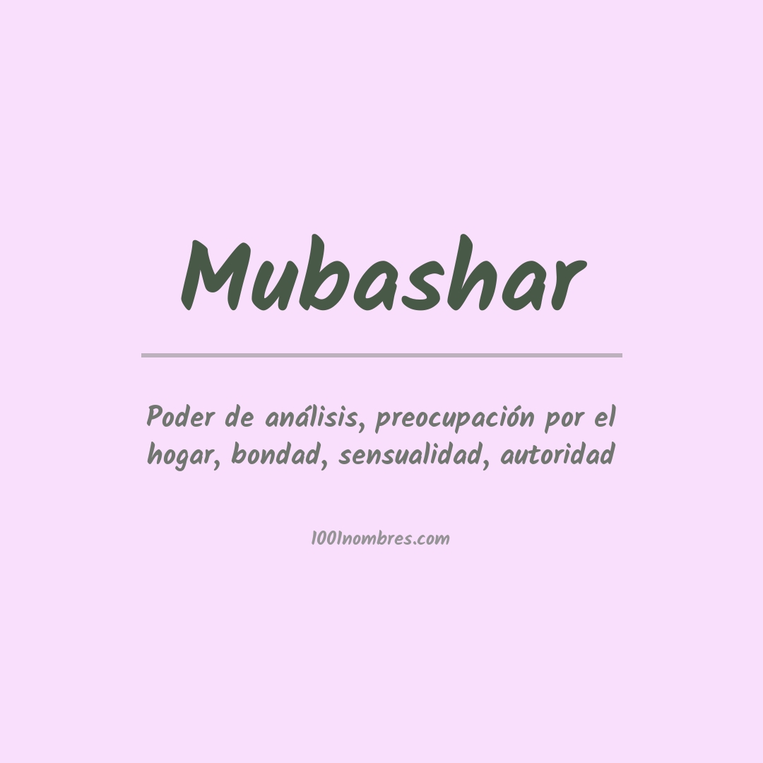Significado del nombre Mubashar