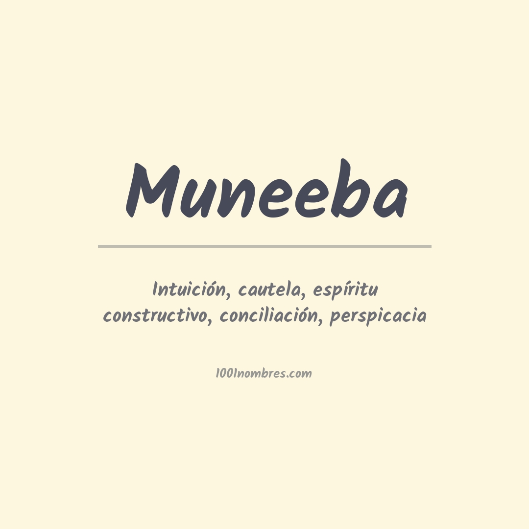 Significado del nombre Muneeba