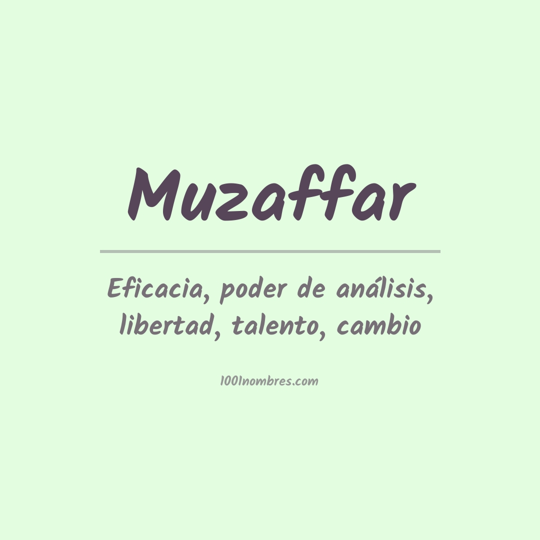 Significado del nombre Muzaffar