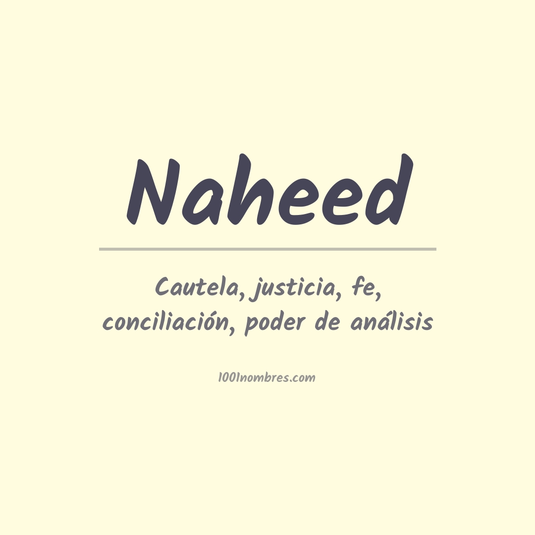 Significado del nombre Naheed