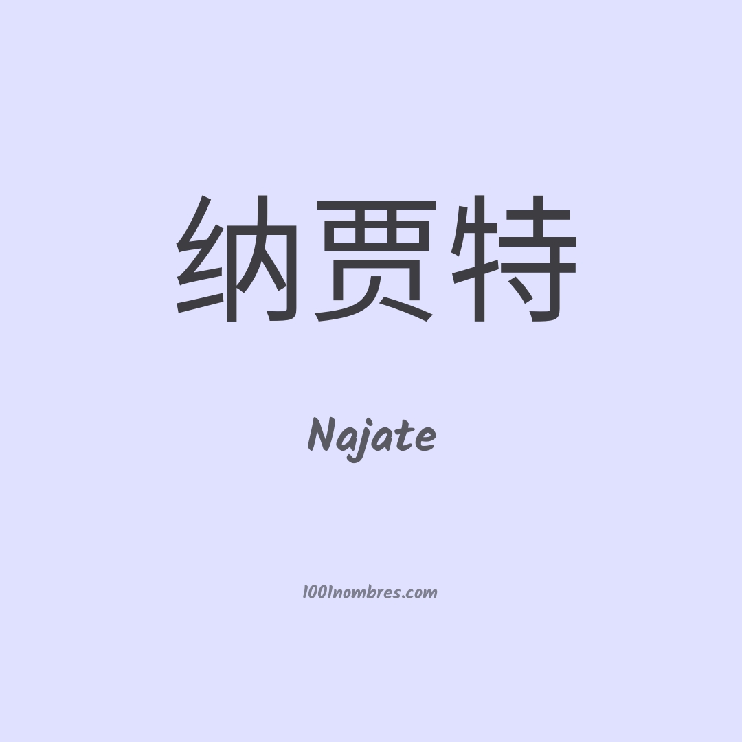 Significado del nombre Najate