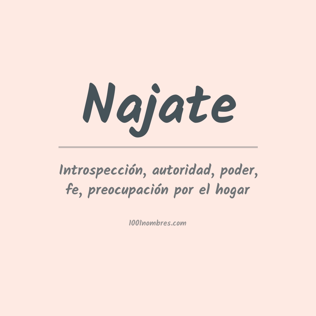Significado del nombre Najate