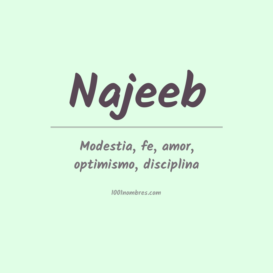 Logotipo Del Nombre Najeeb