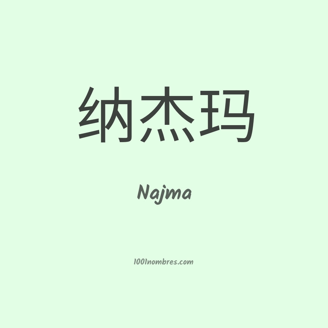 Significado del nombre Najma