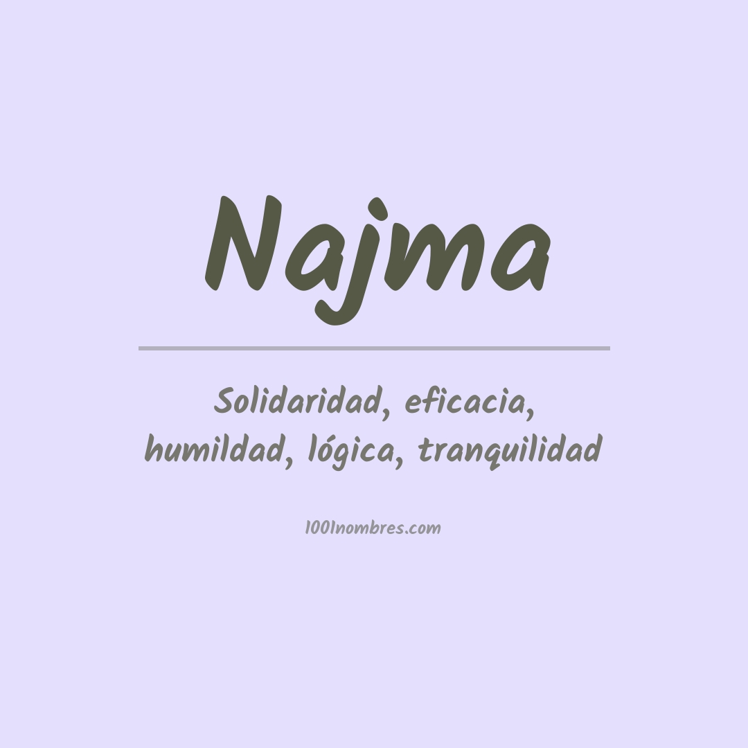 Significado del nombre Najma