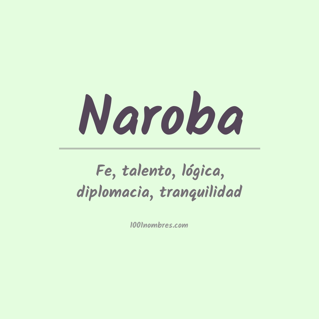 Significado del nombre Naroba
