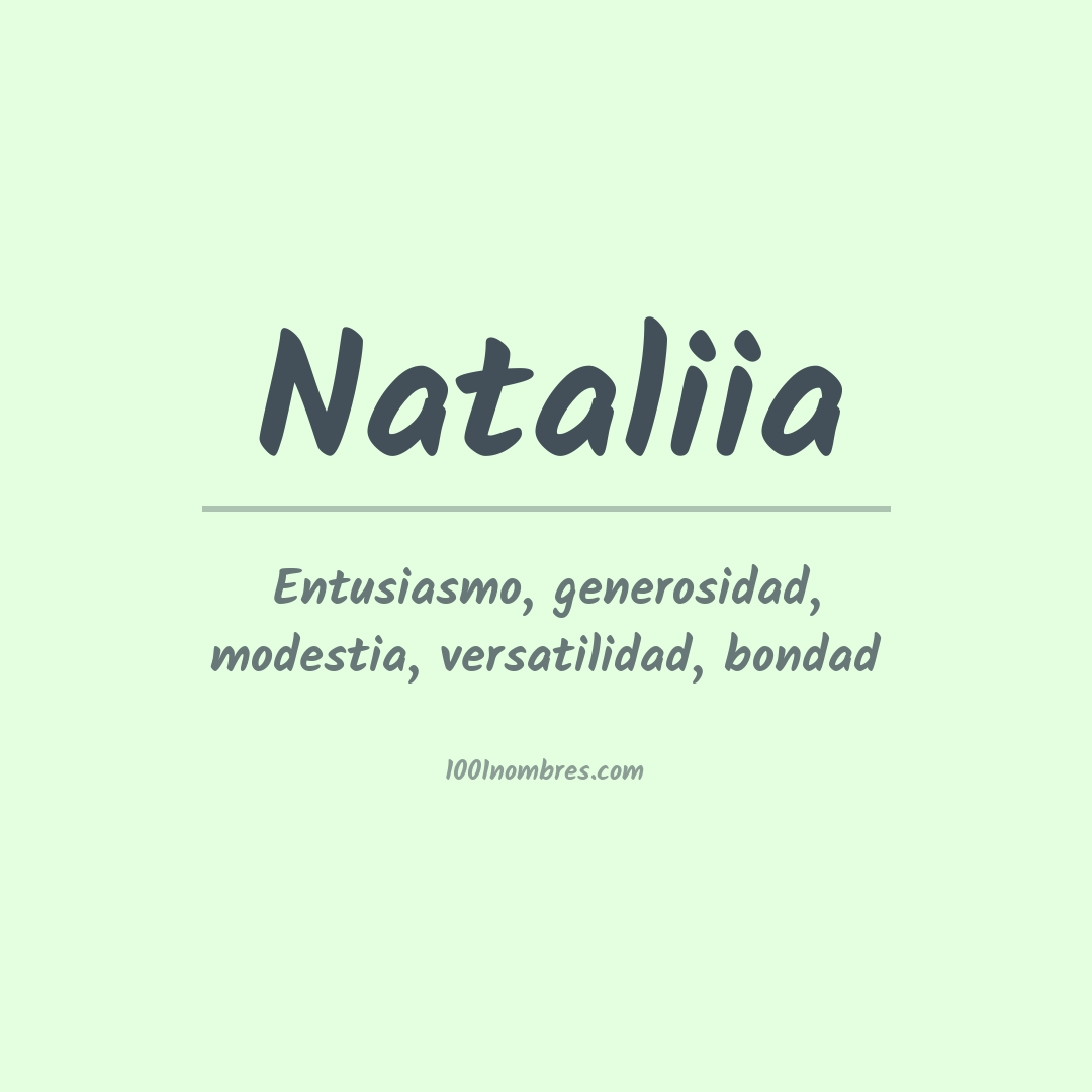 Significado del nombre Nataliia