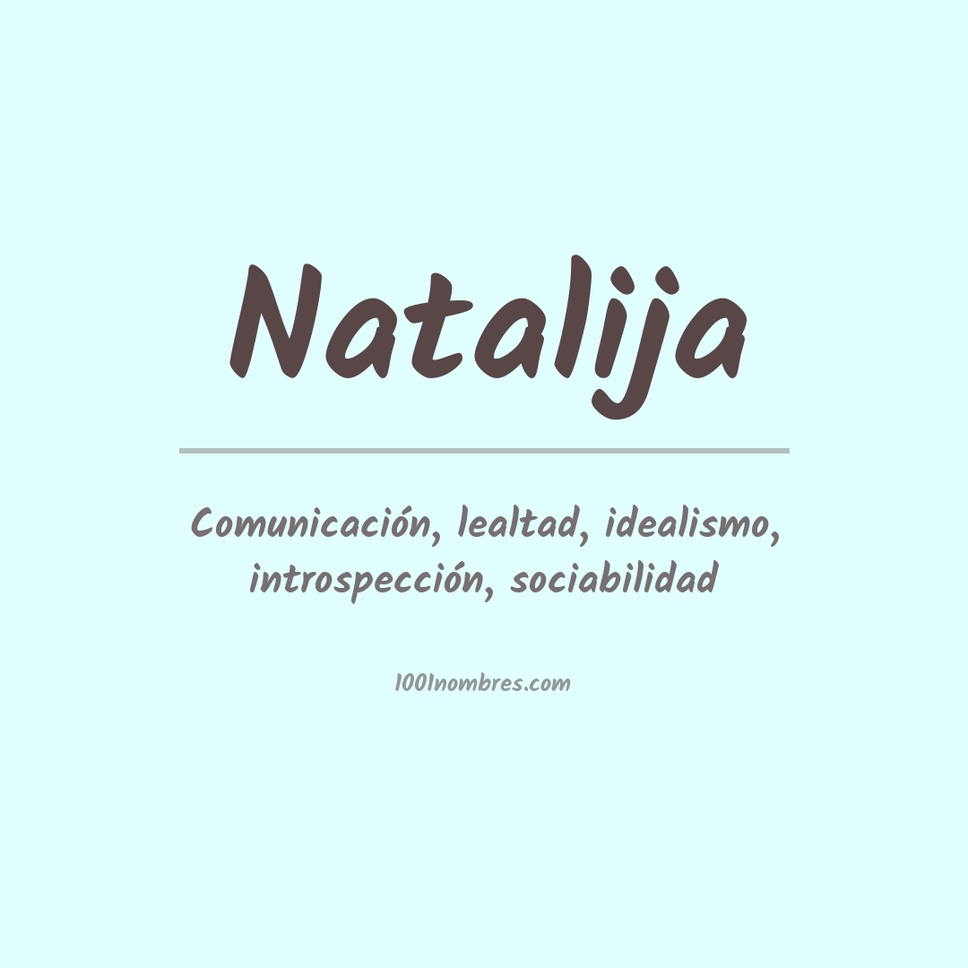 Significado del nombre Natalija