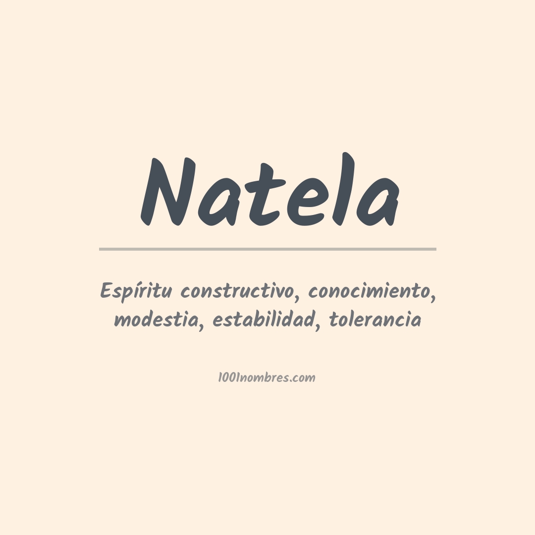 Significado del nombre Natela