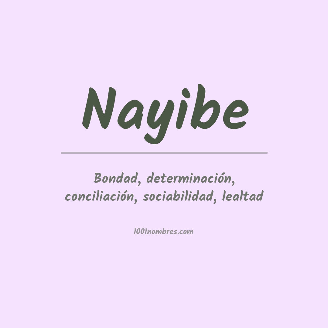 Significado del nombre Nayibe Significado del nombre Nayibe