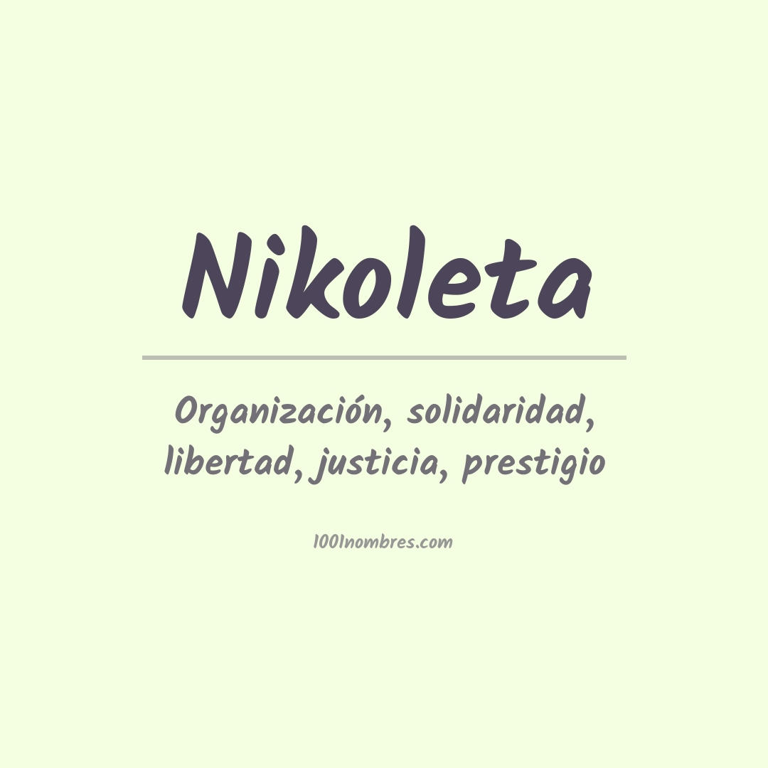 Significado del nombre Nikoleta