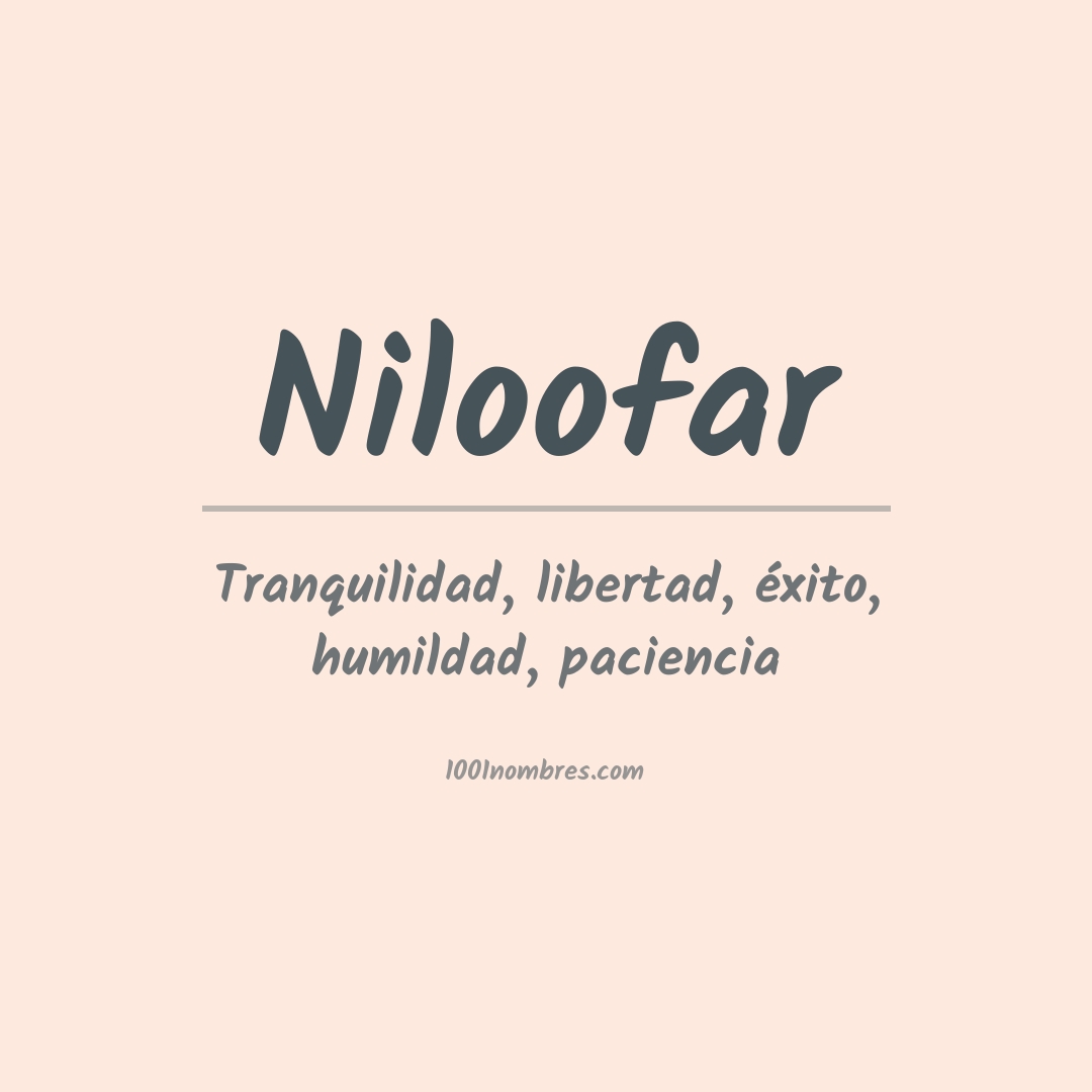 Significado del nombre Niloofar