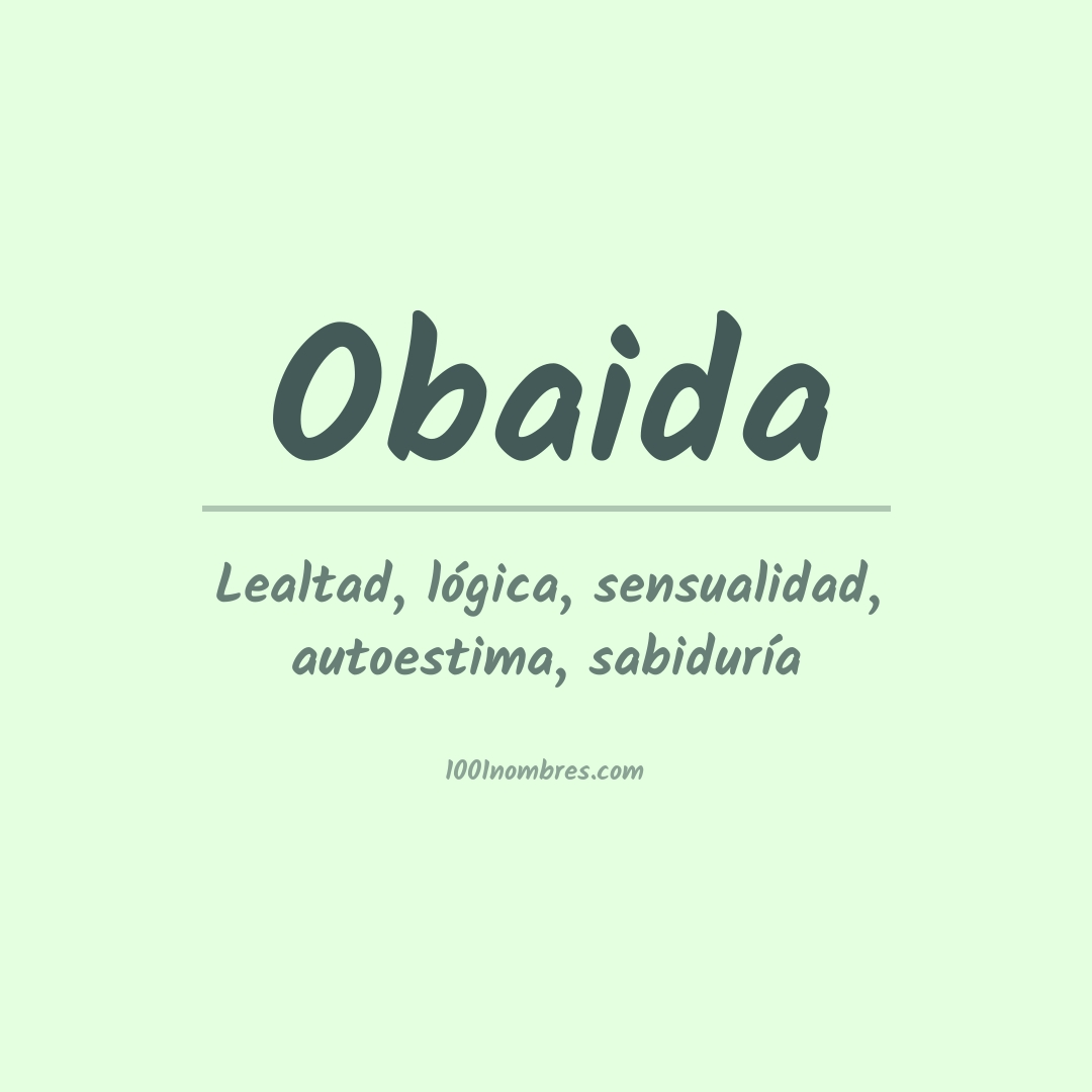 Significado del nombre Obaida