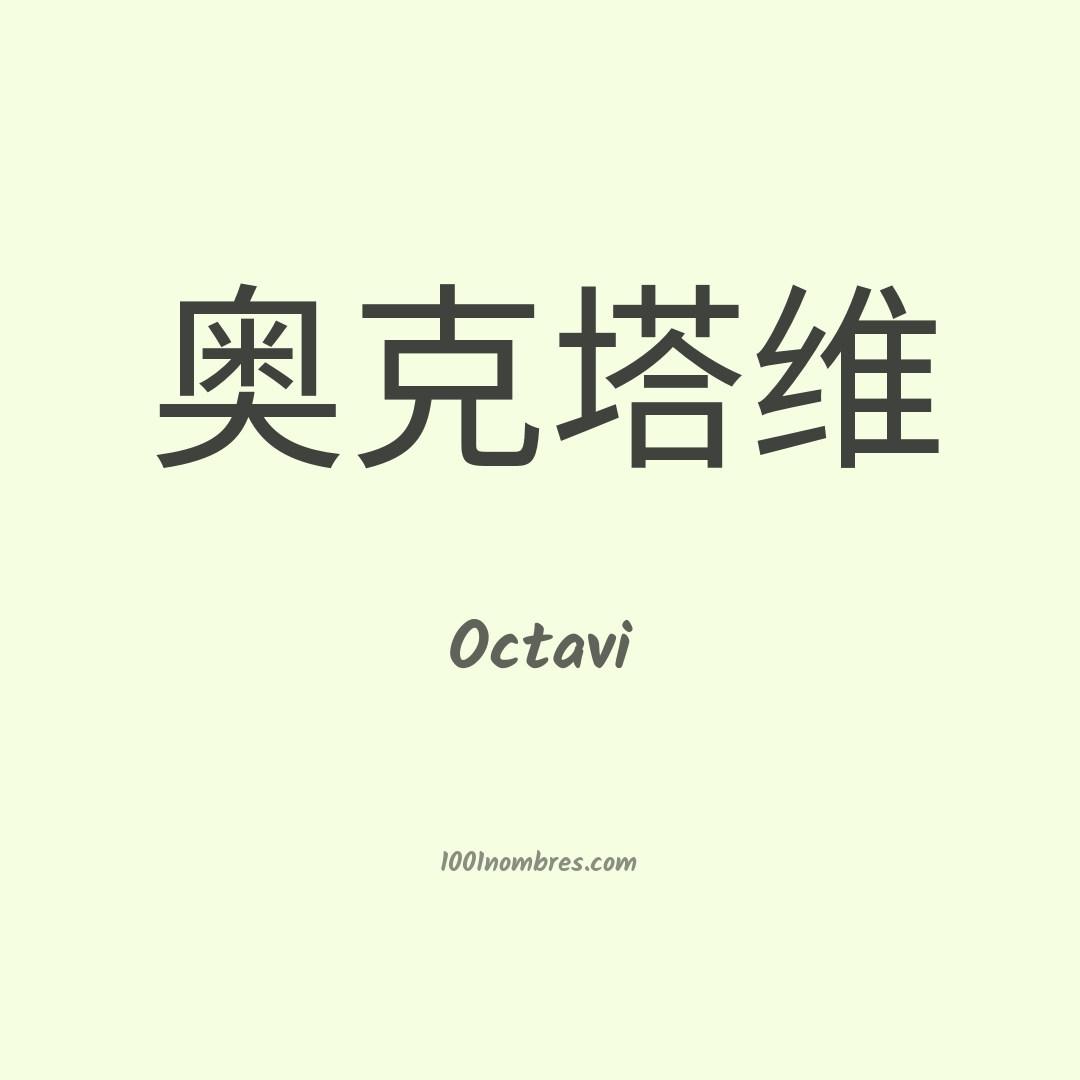 Significado del nombre Octavi