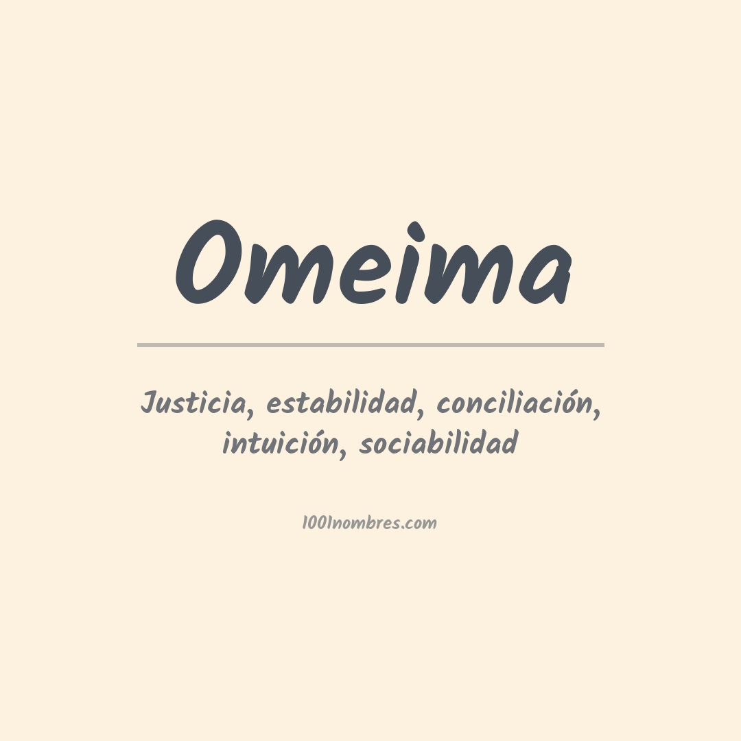 Significado del nombre Omeima