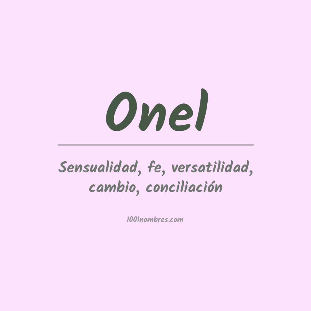 Significado del nombre Onel