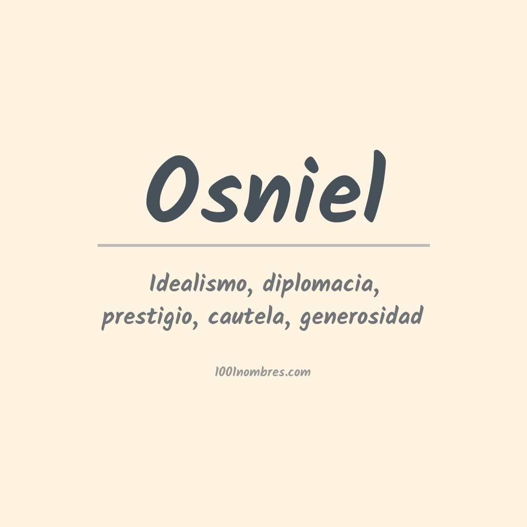Significado del nombre Osniel