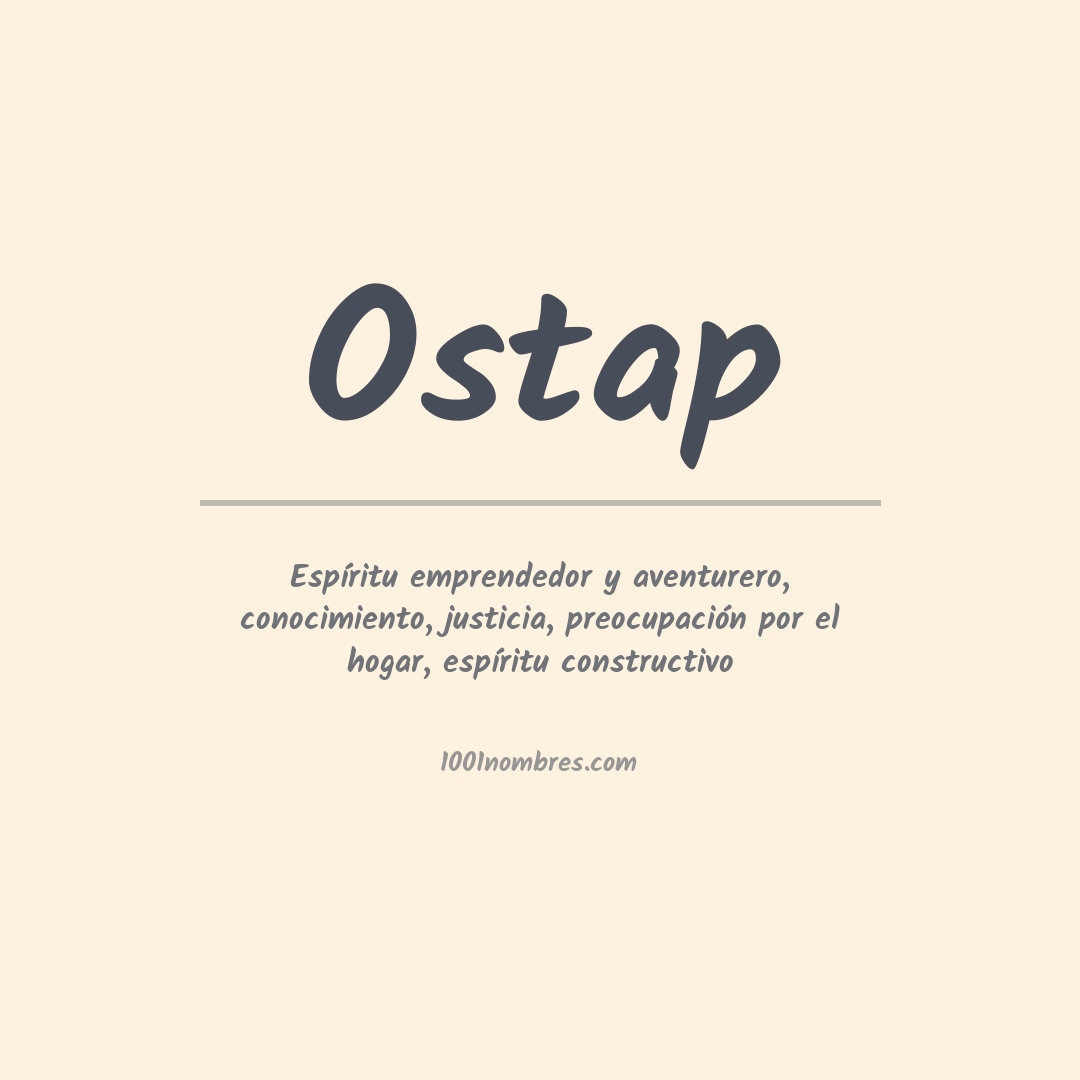 Significado del nombre Ostap