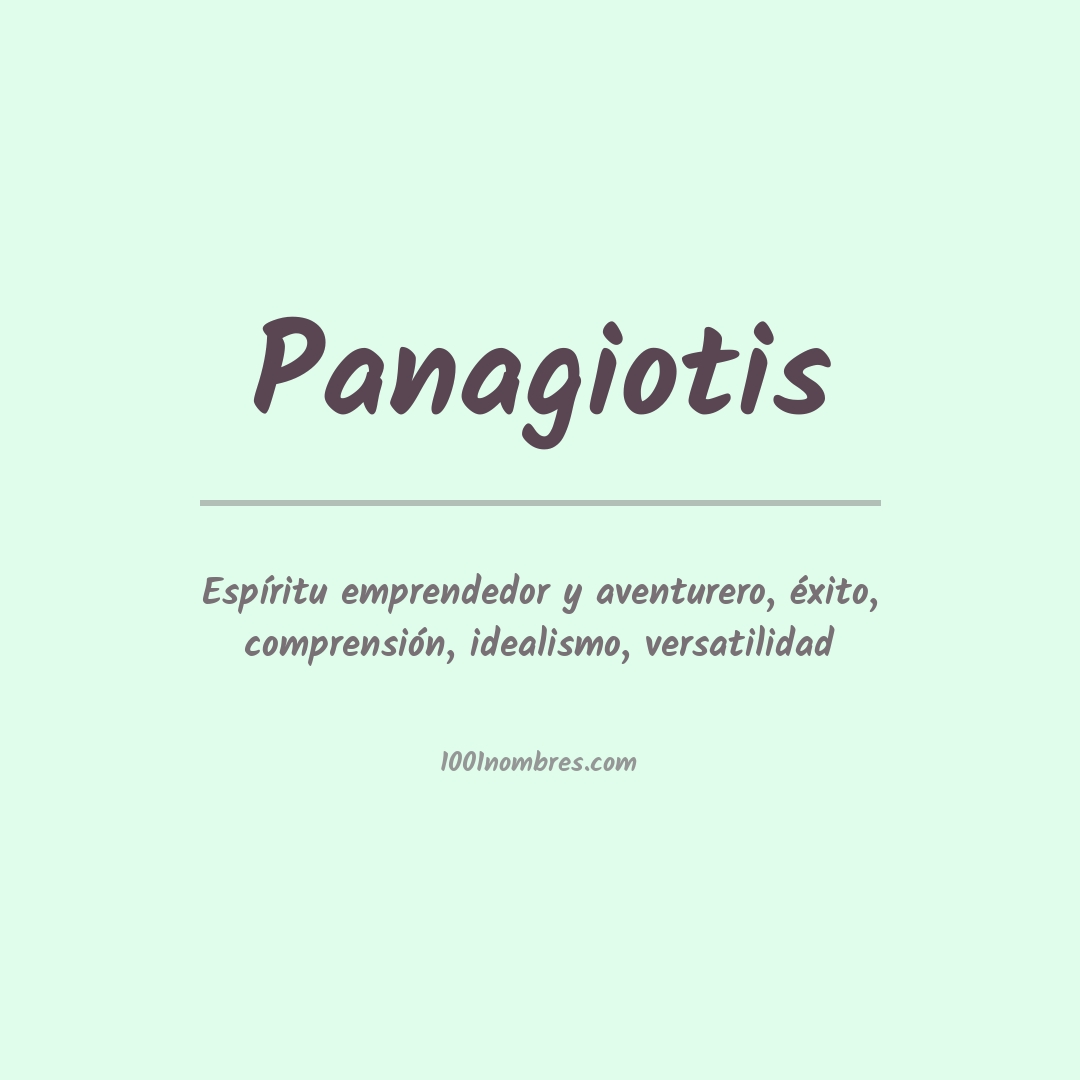 Significado del nombre Panagiotis