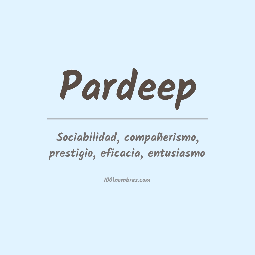 Significado del nombre Pardeep