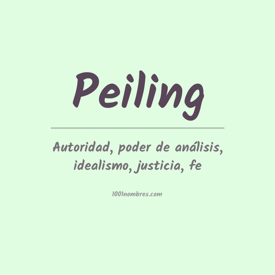 Significado del nombre Peiling