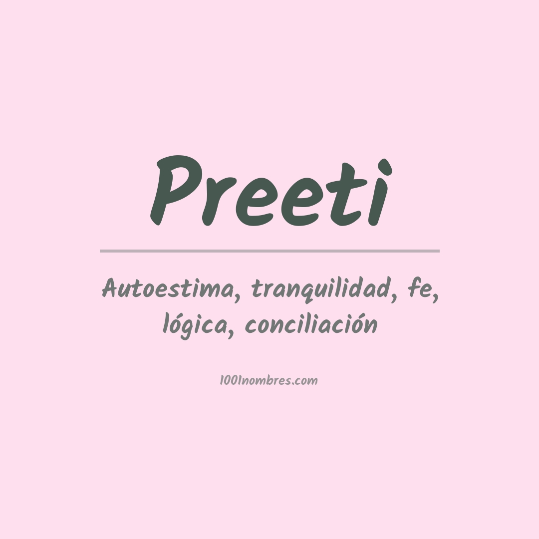 Significado del nombre Preeti