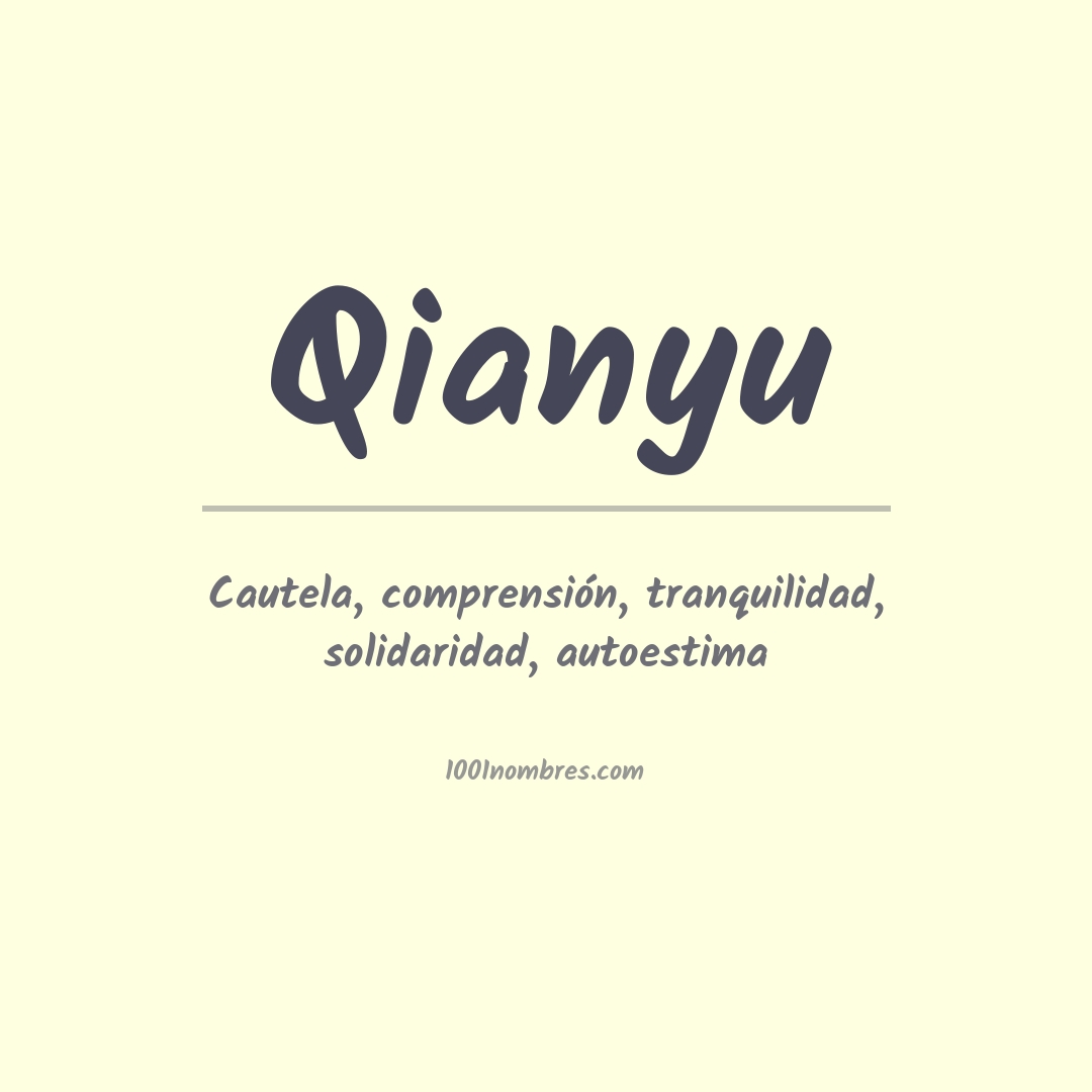 Significado del nombre Qianyu