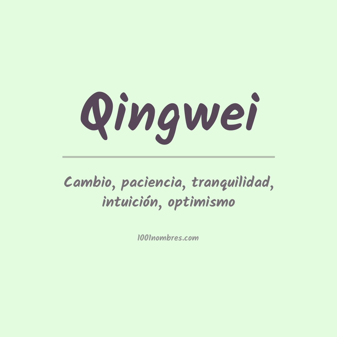 Significado del nombre Qingwei