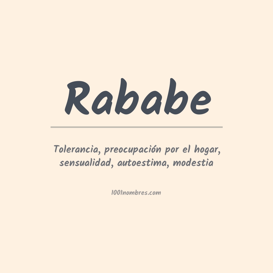 Significado del nombre Rababe