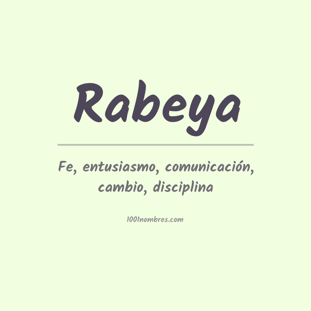 Significado del nombre Rabeya