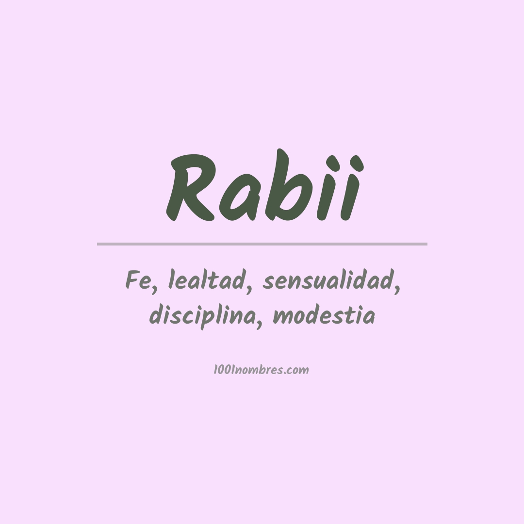 Significado del nombre Rabii