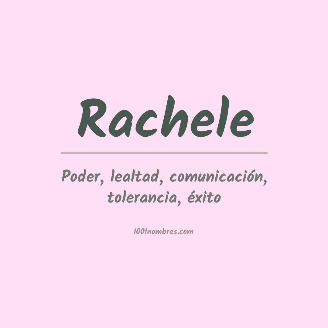 Significado del nombre Rachele