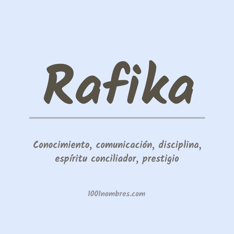 Significado del nombre Rafika