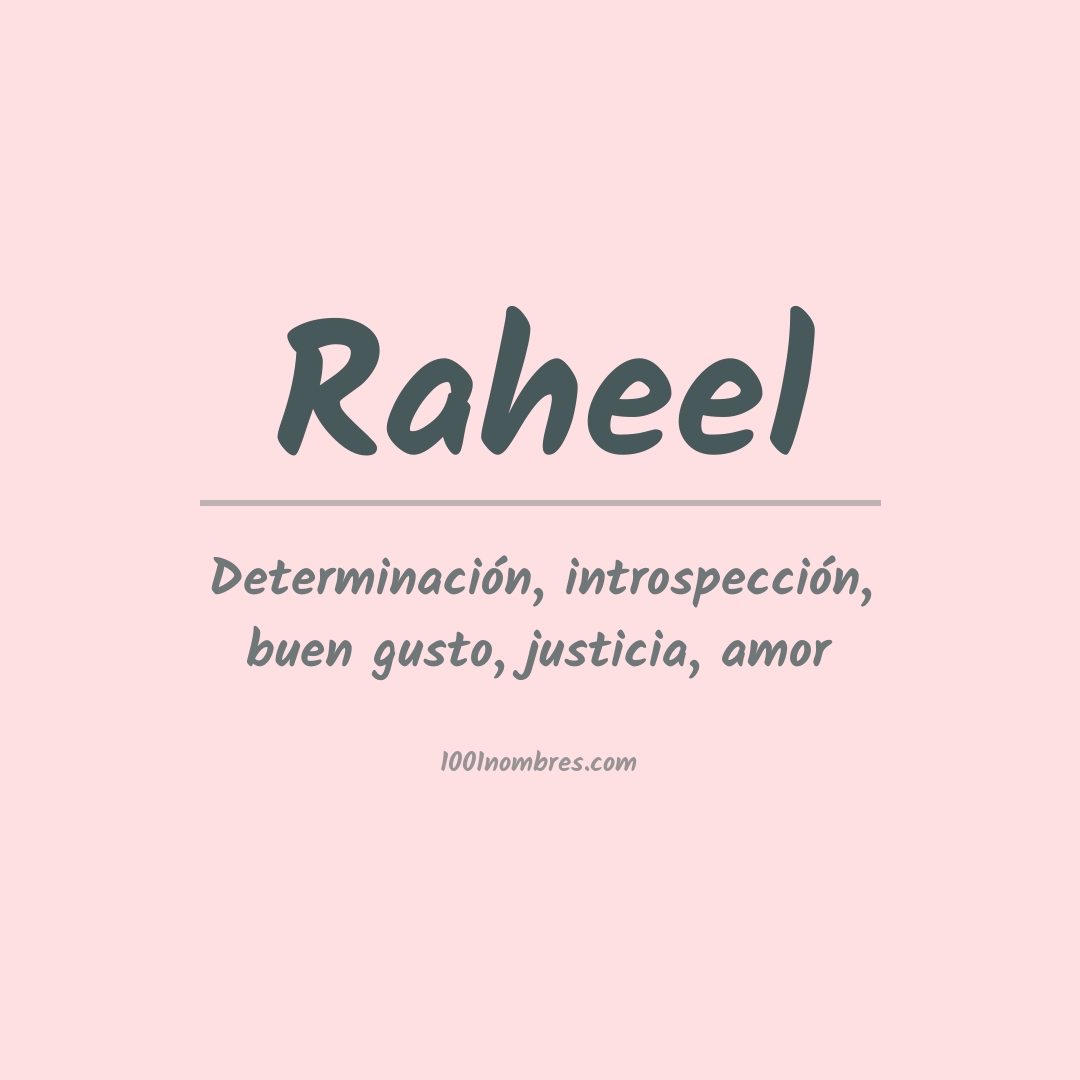 Significado del nombre Raheel