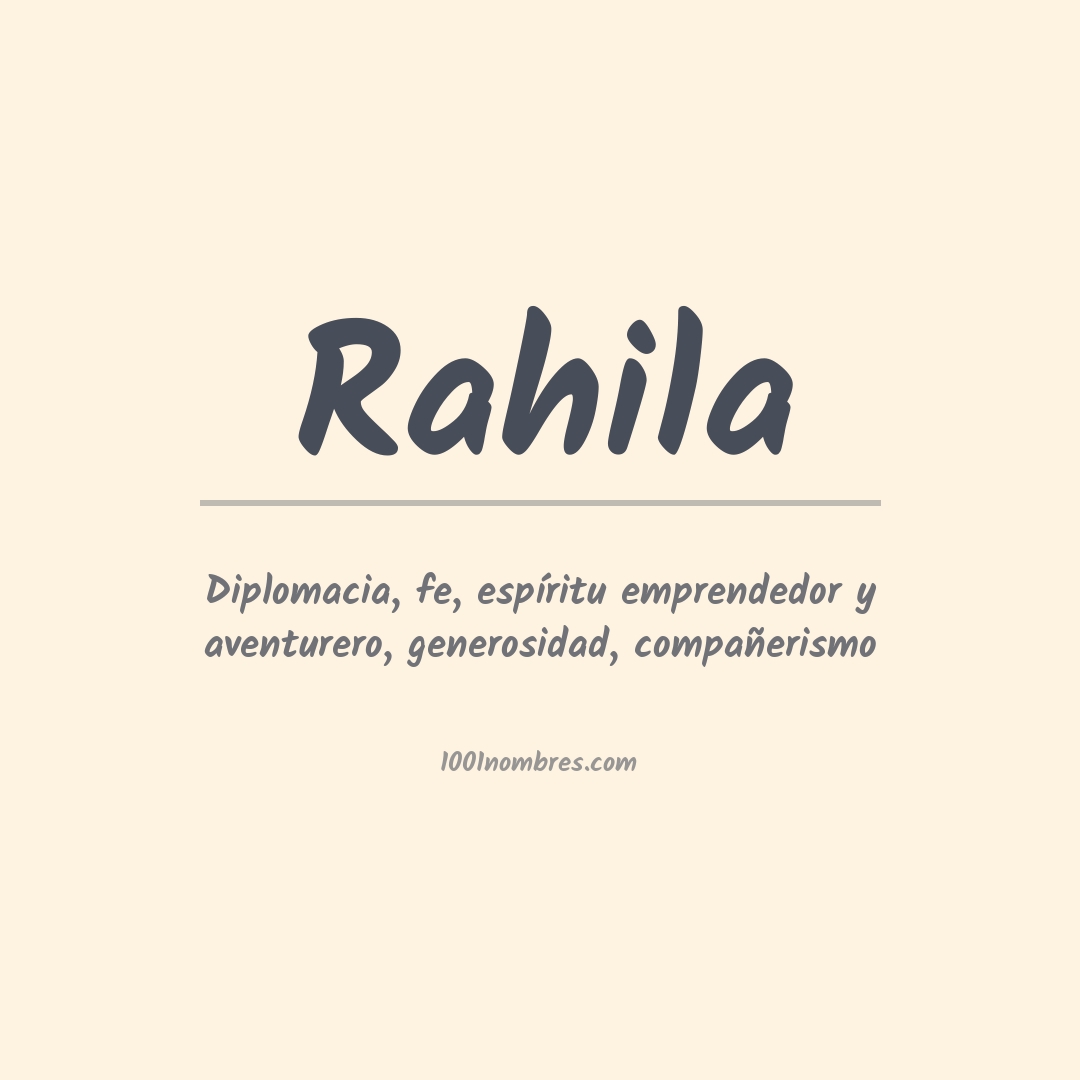 Significado del nombre Rahila
