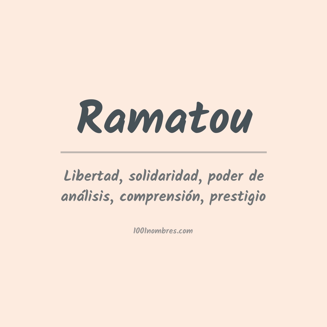 Significado del nombre Ramatou