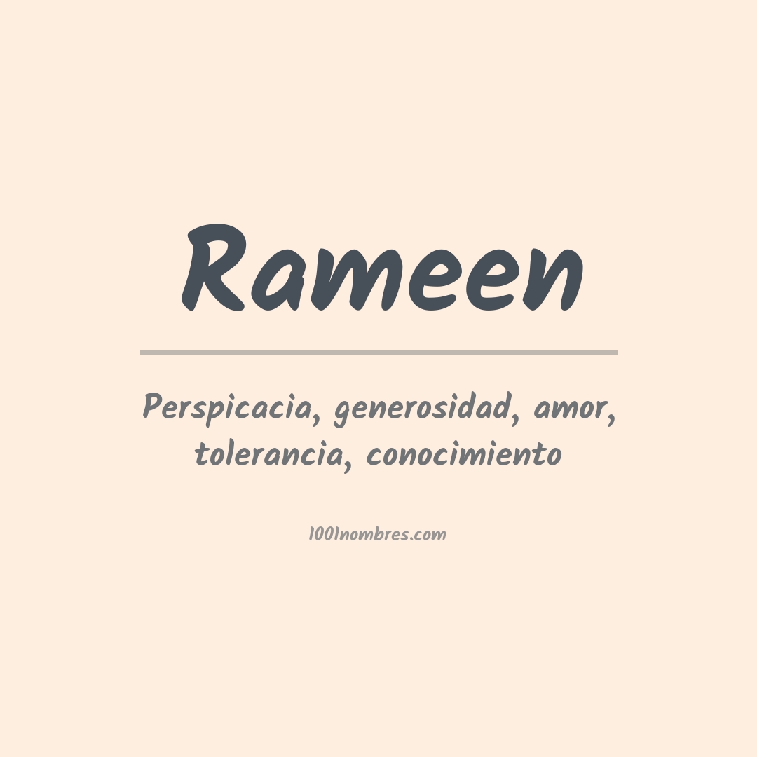 Significado del nombre Rameen