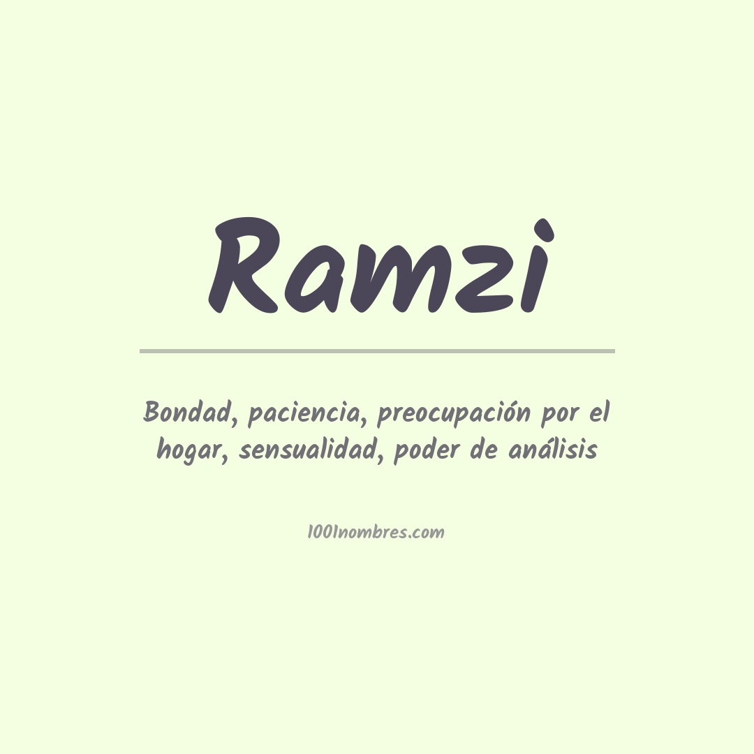 Significado del nombre Ramzi