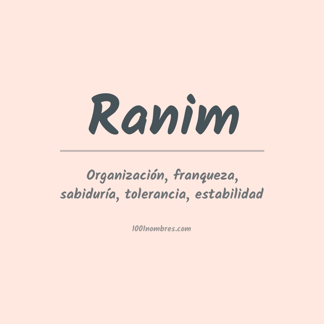 Significado del nombre Ranim