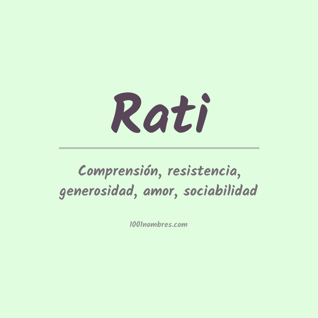 Significado del nombre Rati