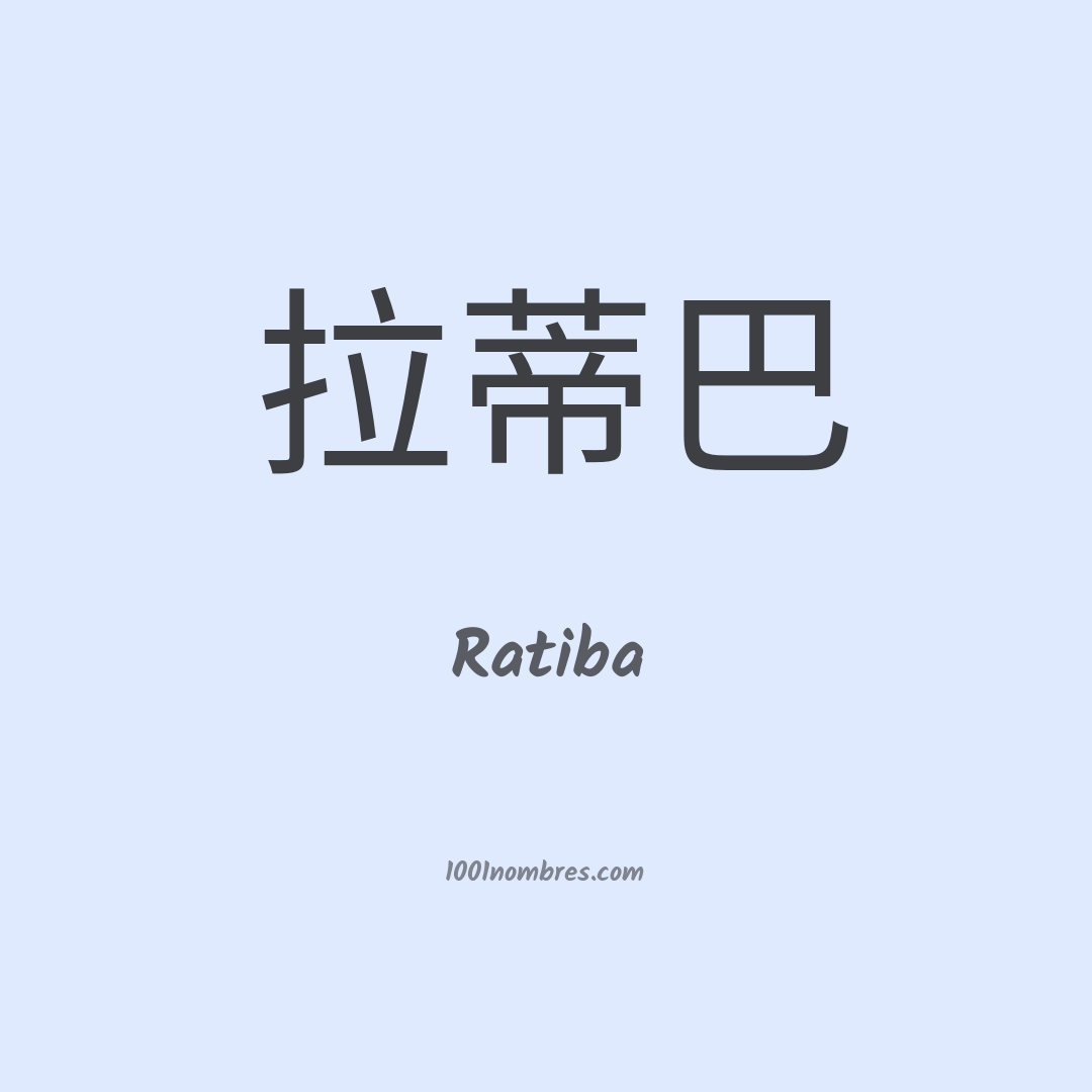 Significado del nombre Ratiba