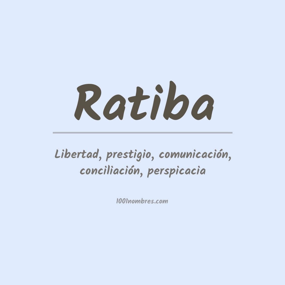 Significado del nombre Ratiba