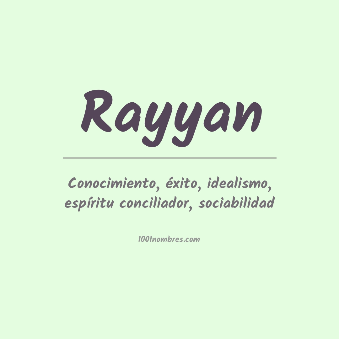 Significado del nombre Rayyan