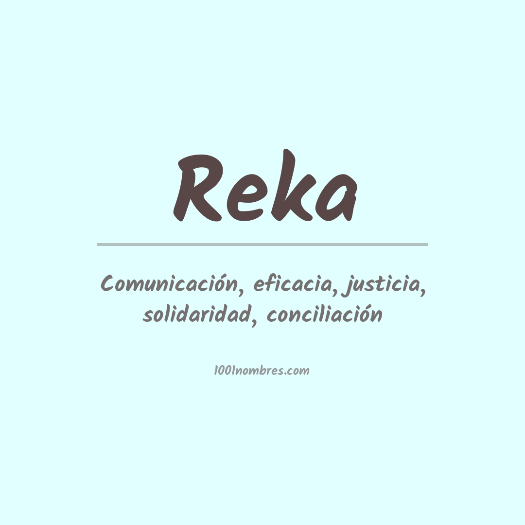 Significado del nombre Reka