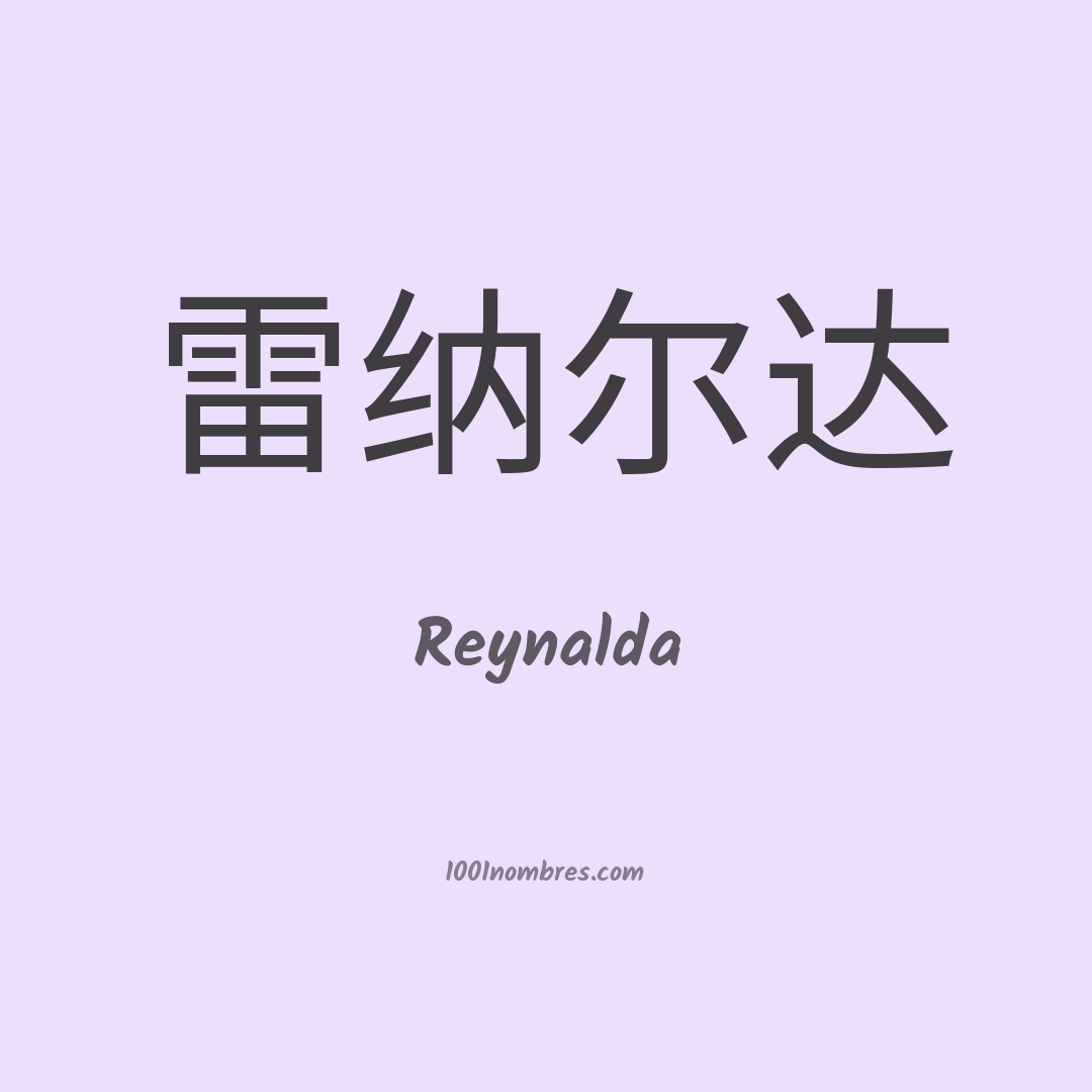 Significado del nombre Reynalda