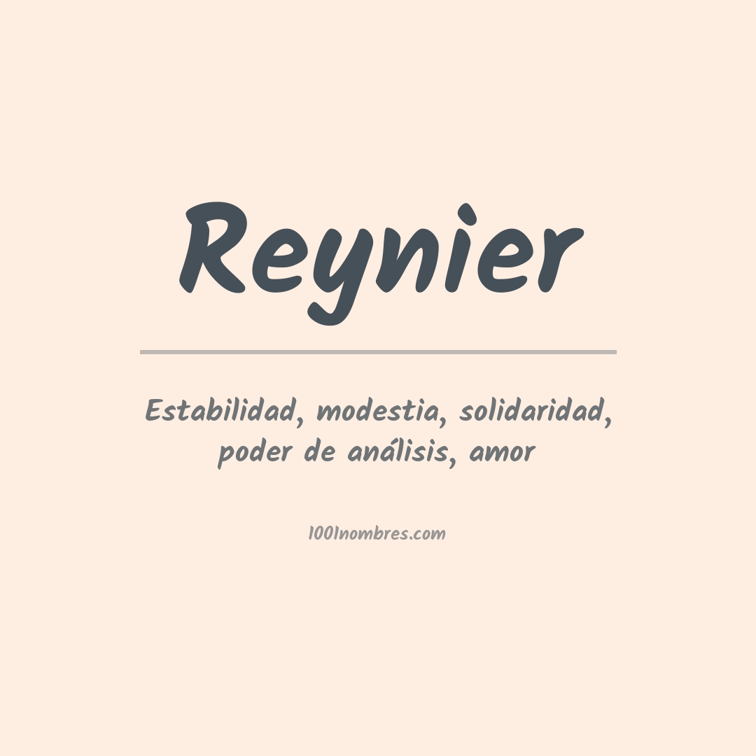 Significado del nombre Reynier
