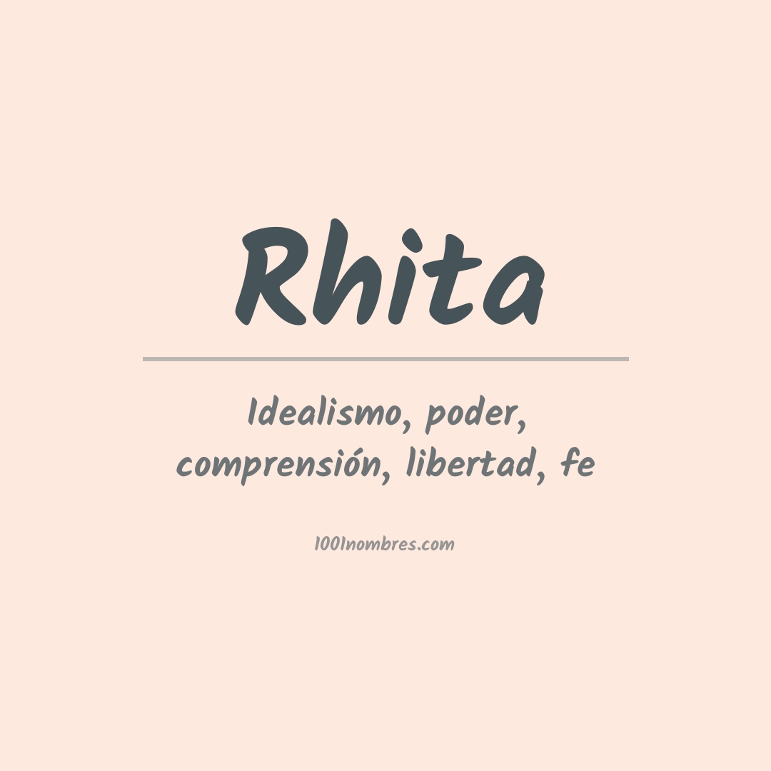 Significado del nombre Rhita