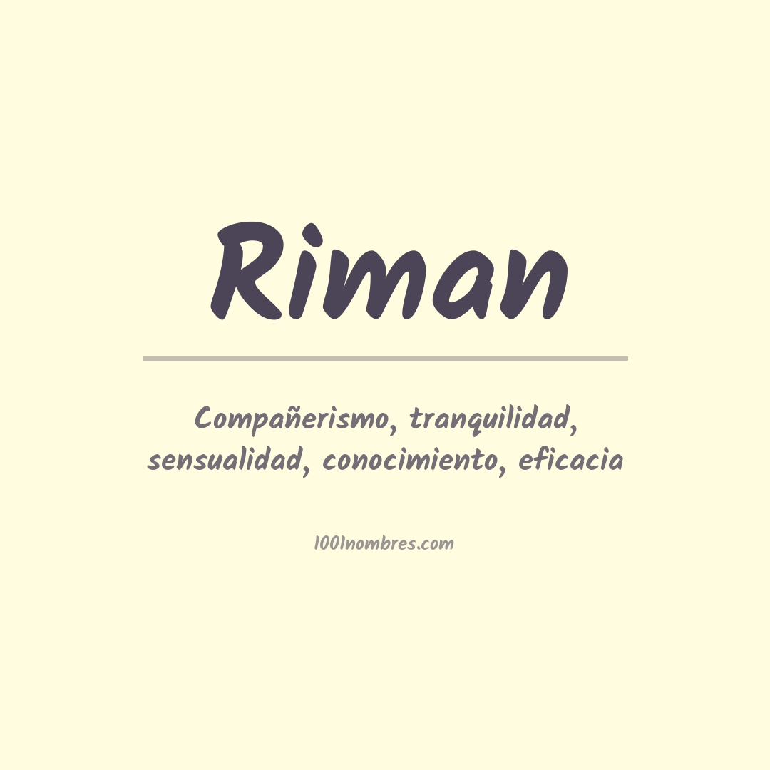 Significado del nombre Riman